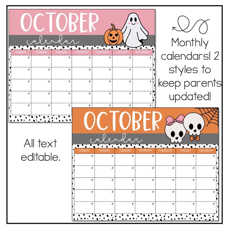 Halloween Newsletter Template, Classroom Newsletter - Etsy