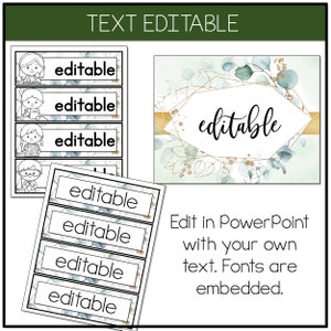 Eucalyptus and Gold Classroom Decor | Classroom Schedule - Etsy