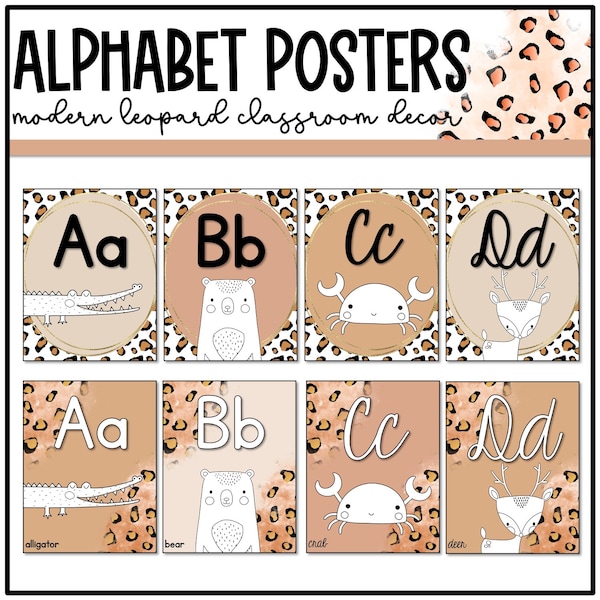 Modern Alphabet Poster - Etsy