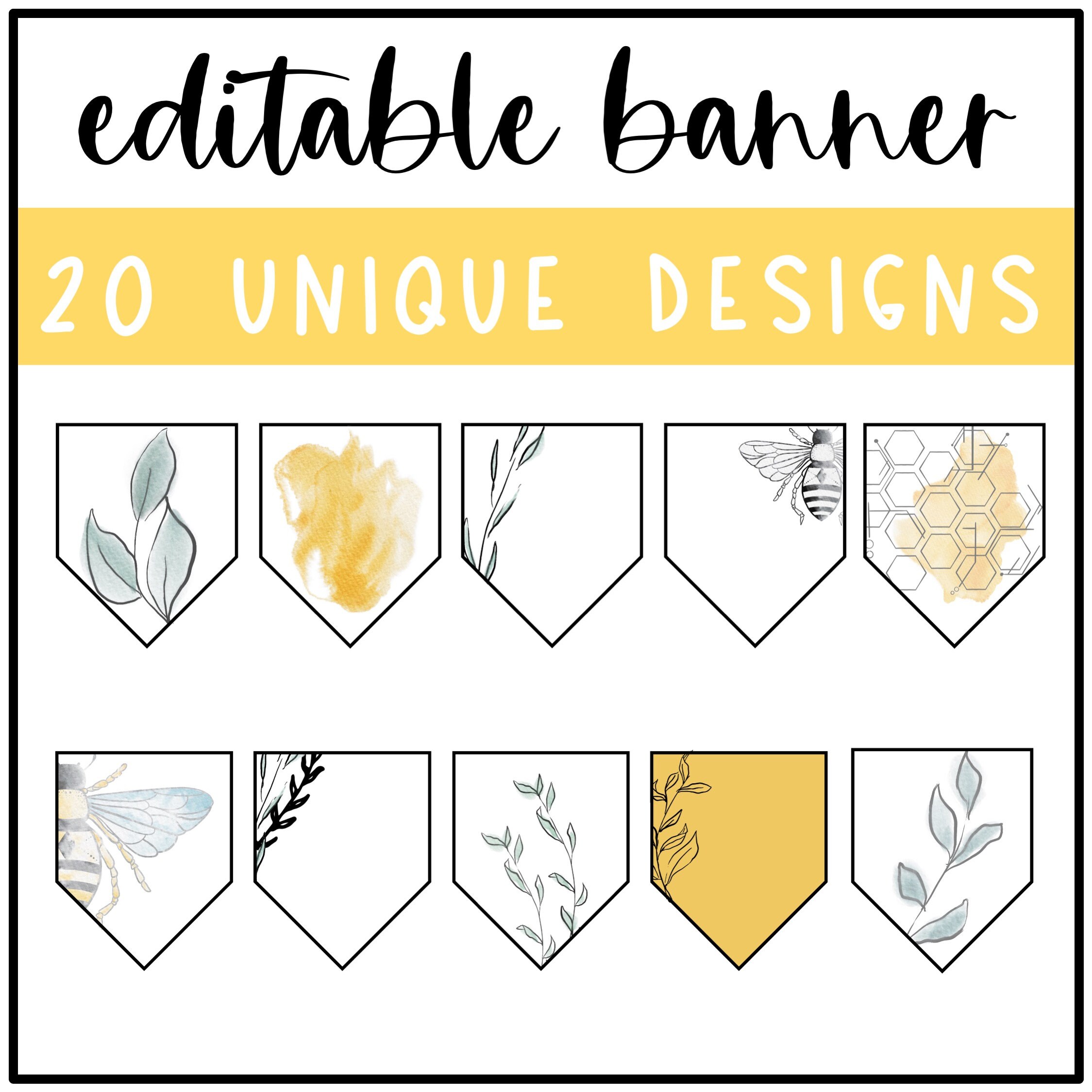 Bee Classroom Decor Bunting Banner Bulletin Board - Etsy