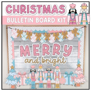 Christmas Pink Bulletin Board Kit, Pinkmas Nutcracker Classroom Decor ...