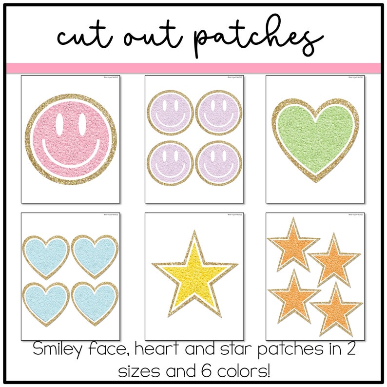 Retro Pastel Bulletin Board Letters | Smile Patches - Etsy