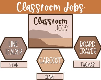Classroom Jobs Boho - Etsy