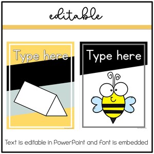 Bee Classroom Decor | Shape and Color Posters | Editable - Etsy