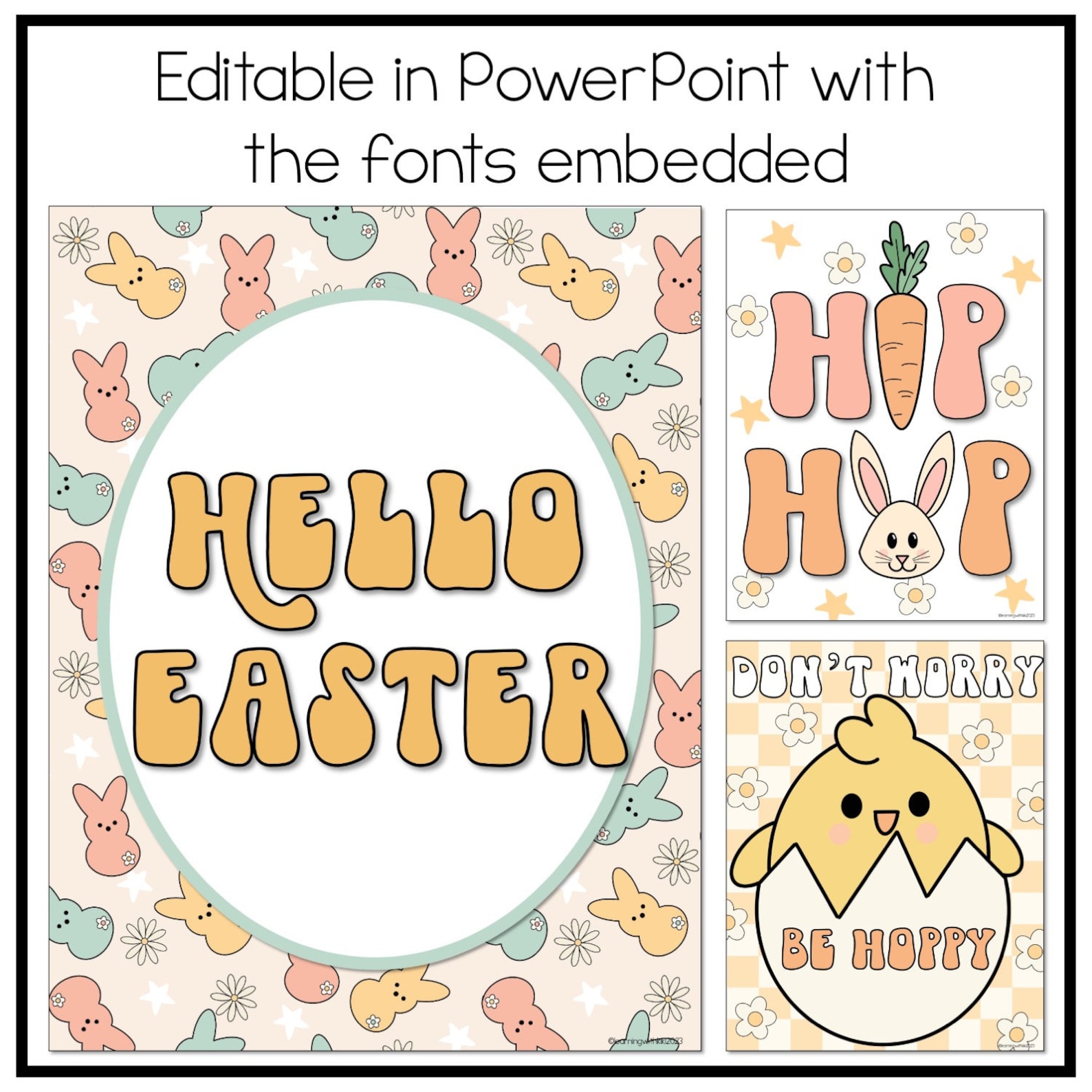 Retro Easter Posters, Bulletin Board, Classroom Decor - Etsy