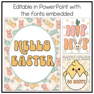 Retro Easter Posters, Bulletin Board, Classroom Decor - Etsy