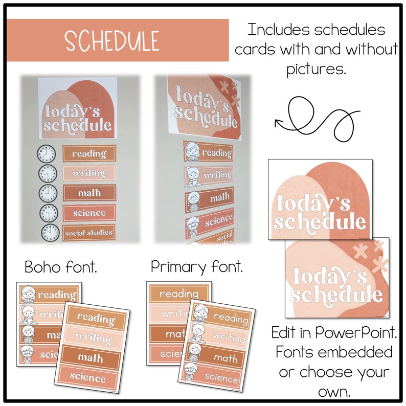 BOHO NEUTRALS Classroom Decor Bundle Editable Boho Rainbow - Etsy