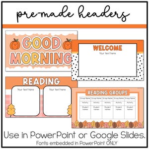 Fall Classroom Slides | Powerpoint and Google Slides | Fall Decor ...