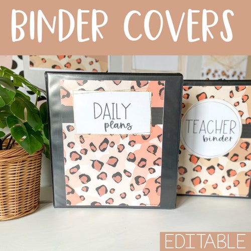 MODERN LEOPARD Classroom Decor Bundle Editable Cheetah - Etsy