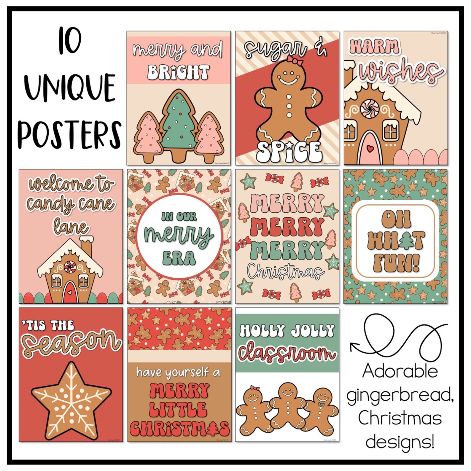 Christmas Classroom Posters, Classroom Decor - Etsy