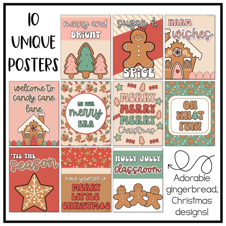 Christmas Classroom Posters, Classroom Decor - Etsy