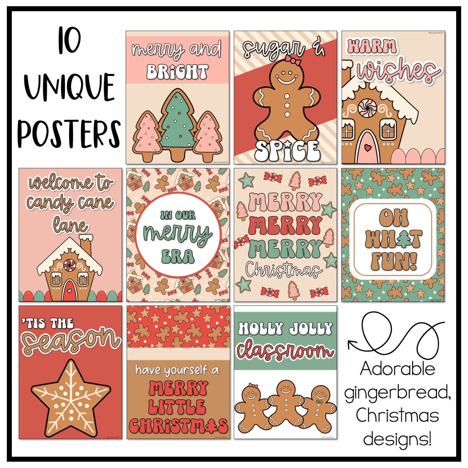 Christmas Classroom Posters, Classroom Decor - Etsy