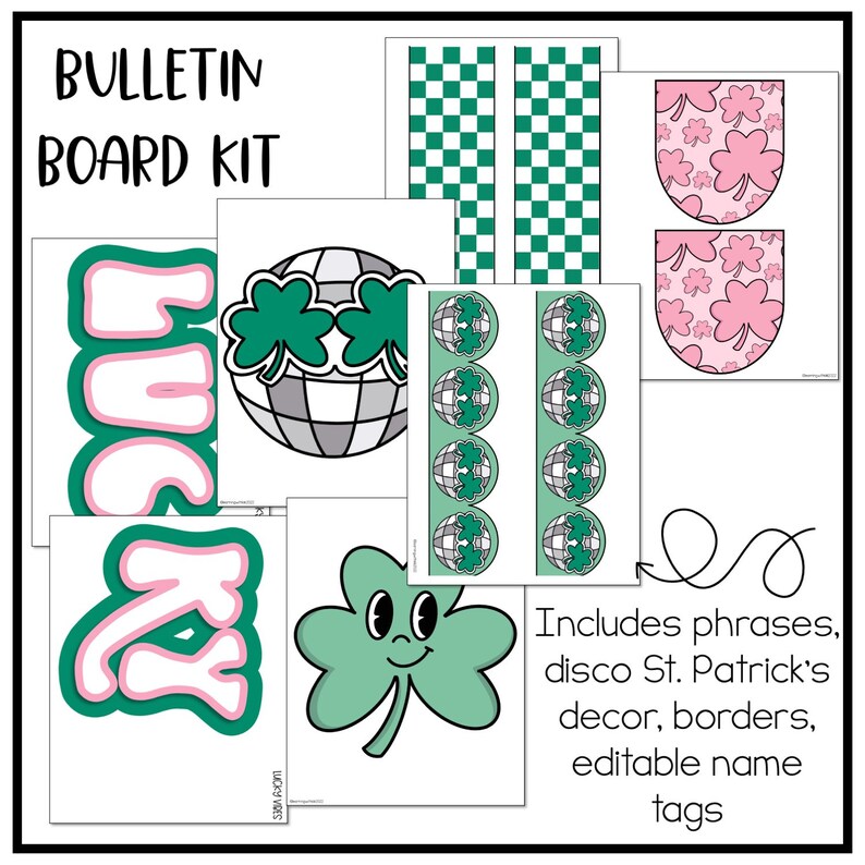 St. Patrick's Day Bulletin Board, Printable St. Patty's Day Classroom ...