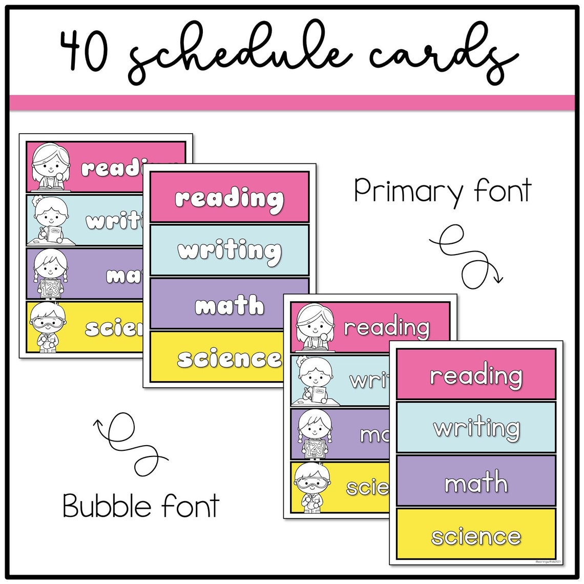 Happy Brights Classroom Decor, Classroom Schedule, Bright - Etsy