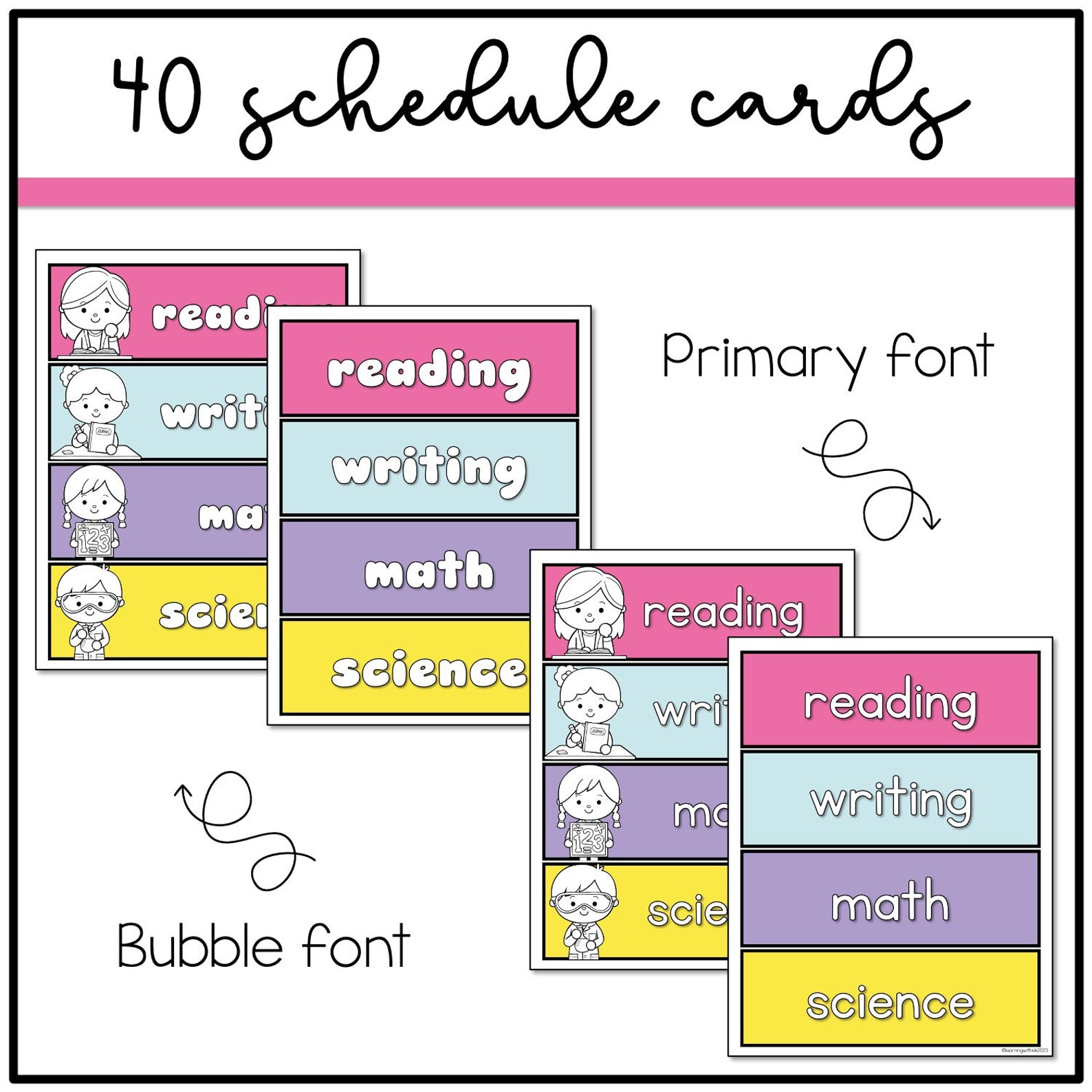 Happy Brights Classroom Decor, Classroom Schedule, Bright - Etsy