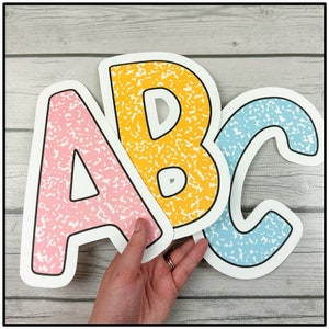 Composition Notebook Bulletin Board Letters | A - Z, Letters and ...