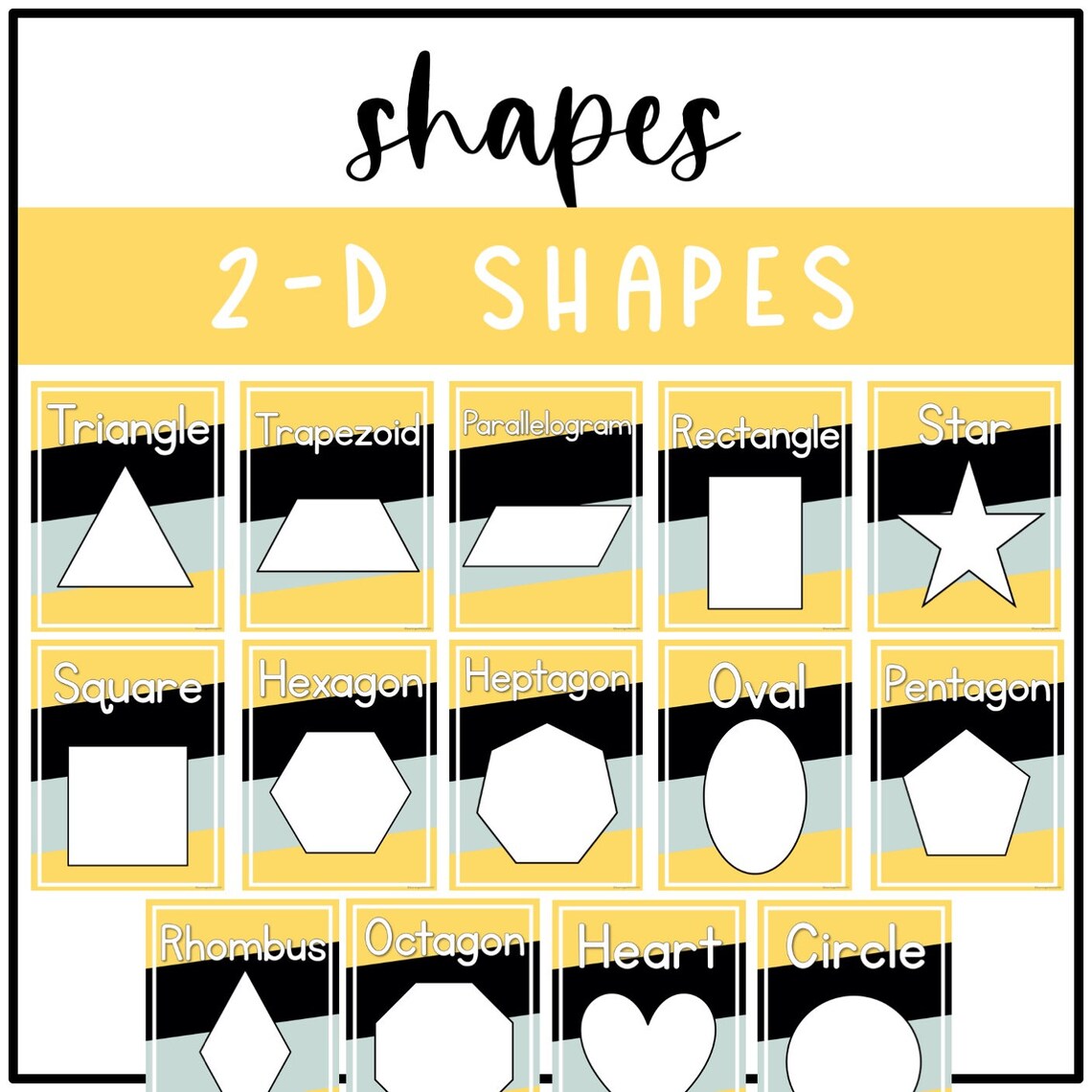 Bee Classroom Decor Shape and Color Posters Editable - Etsy