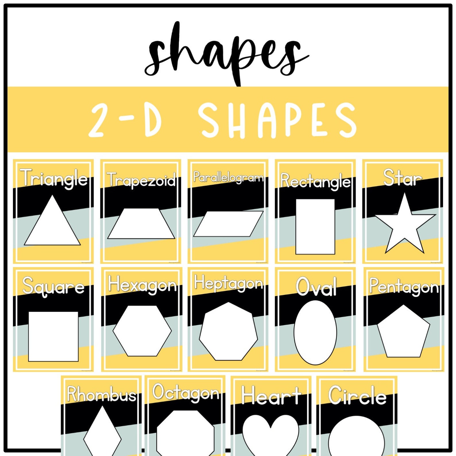 Bee Classroom Decor Shape and Color Posters Editable - Etsy