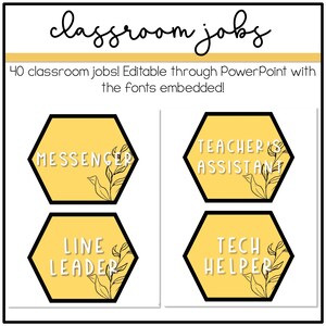 Bee Classroom Decor | Classroom Jobs - Etsy