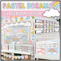 Pastel Classroom Decor Growing Bundle, Retro Pastel Classroom Theme ...