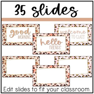 Modern Leopard Slides Template, Cheetah Classroom Decor, Classroom ...