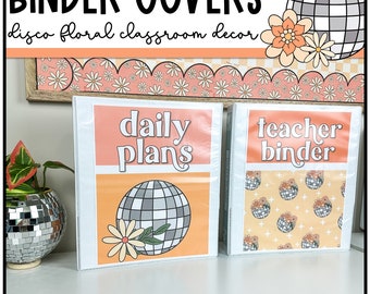 Binder Covers, Spines, and Classroom Forms Retro Groovy Classroom Decor ...