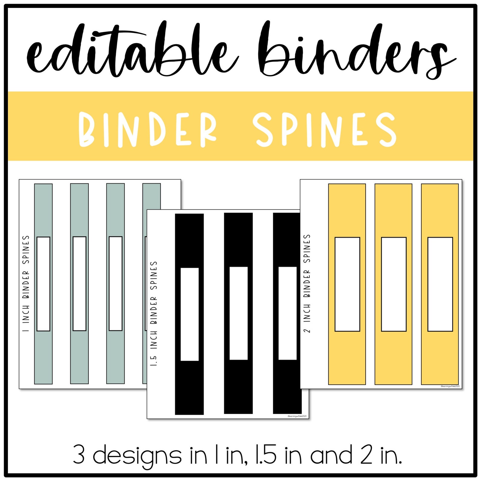 Bee Binder Covers Editable Bee and Eucalyptus Classroom - Etsy