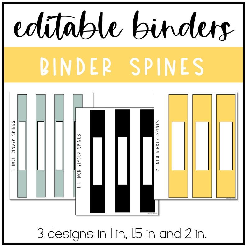 Bee Binder Covers Editable Bee and Eucalyptus Classroom - Etsy