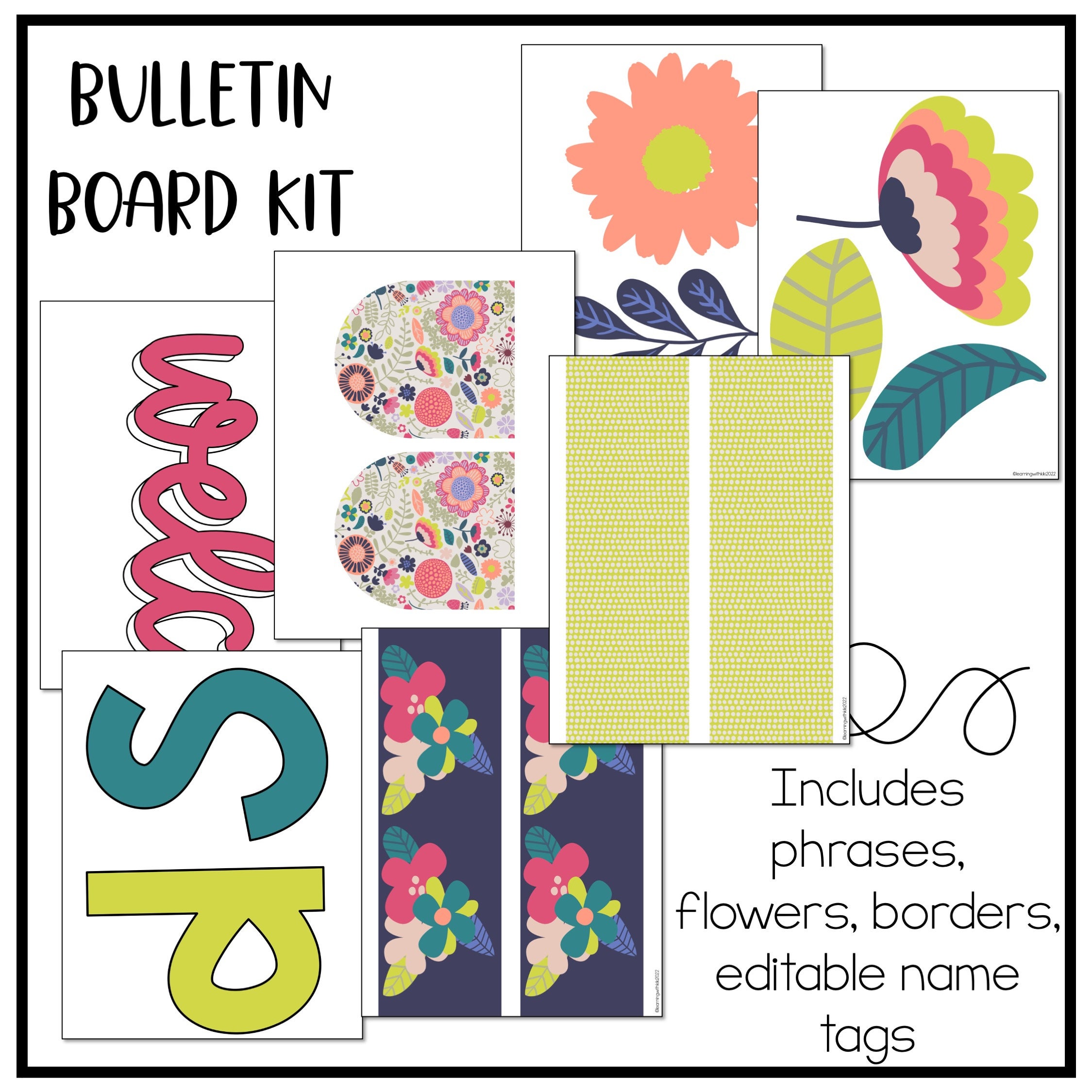 Spring Bulletin Board Kit | Classroom Decor - Etsy