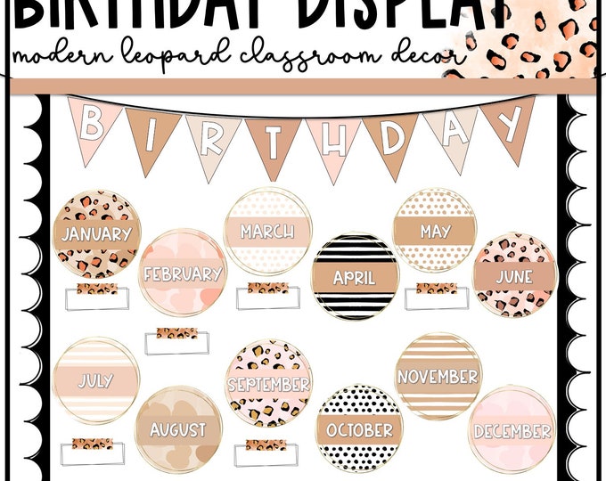 Modern Leopard Classroom Decor, Classroom Schedule, Editable - Etsy Canada