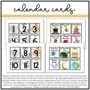 Bee Classroom Decor Calendar | Pocket Chart | Editable - Etsy