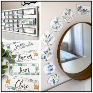 Eucalyptus and Gold Classroom Decor Bundle Editable - Etsy
