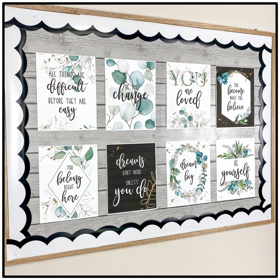 Eucalyptus and Gold Posters Growth Mindset Botanical - Etsy