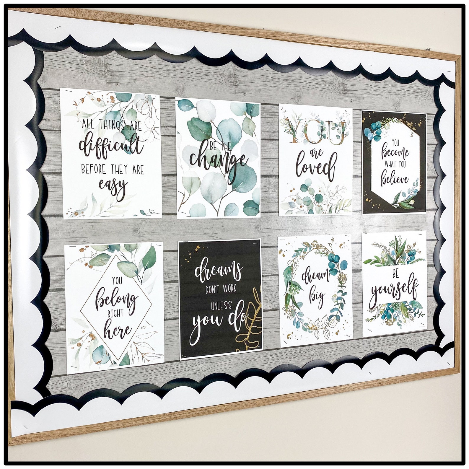 Eucalyptus and Gold Posters Growth Mindset Botanical - Etsy