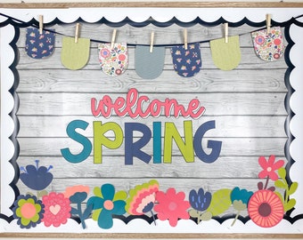 Spring Bulletin Board Kit PRINTABLE Classroom Decor March - Etsy