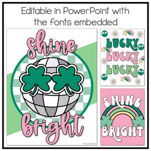 Retro St. Patrick's Day Classroom Posters, March Bulletin Board, Retro ...