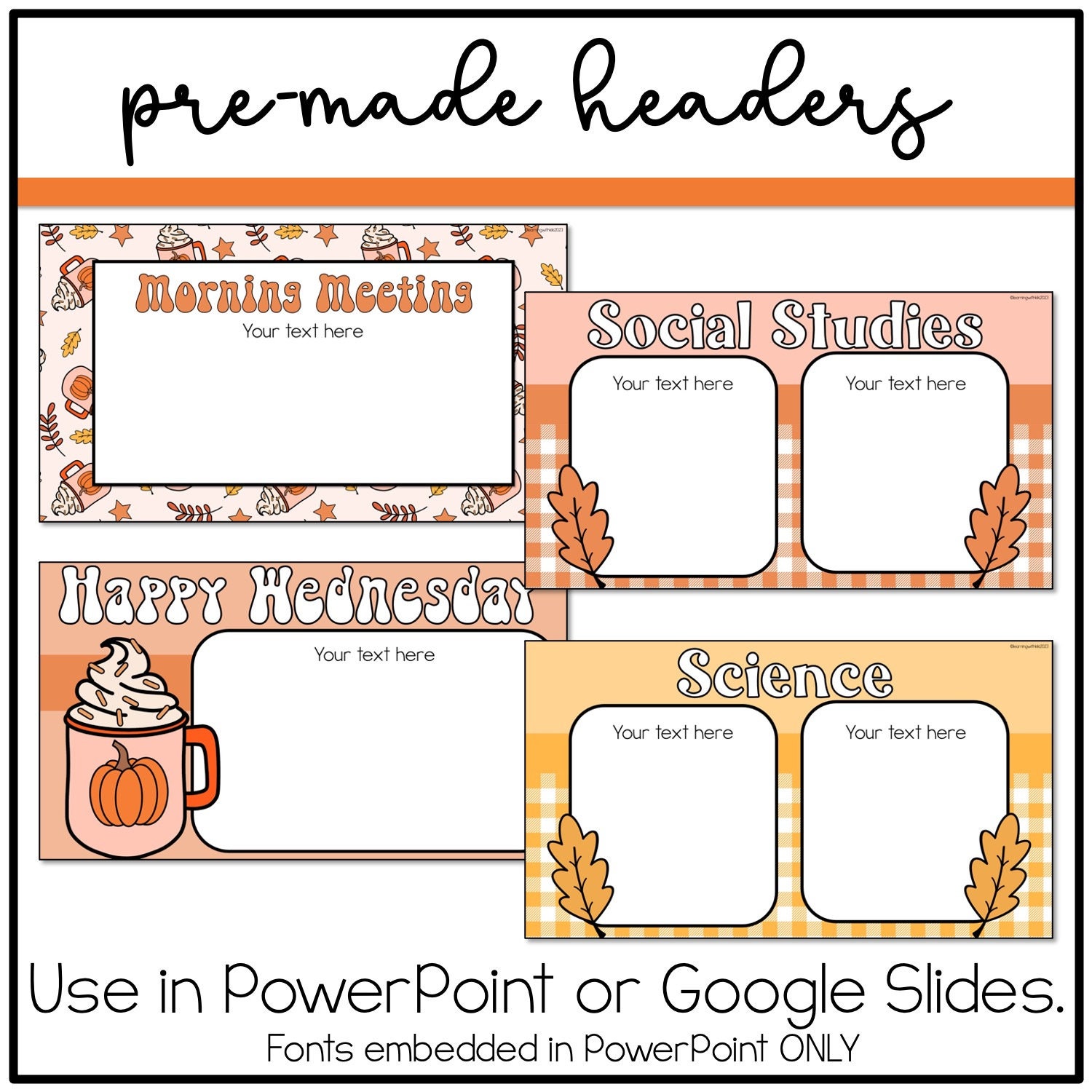 Fall Daily Google Slides and Powerpoint Templates With Timers, Autumn ...