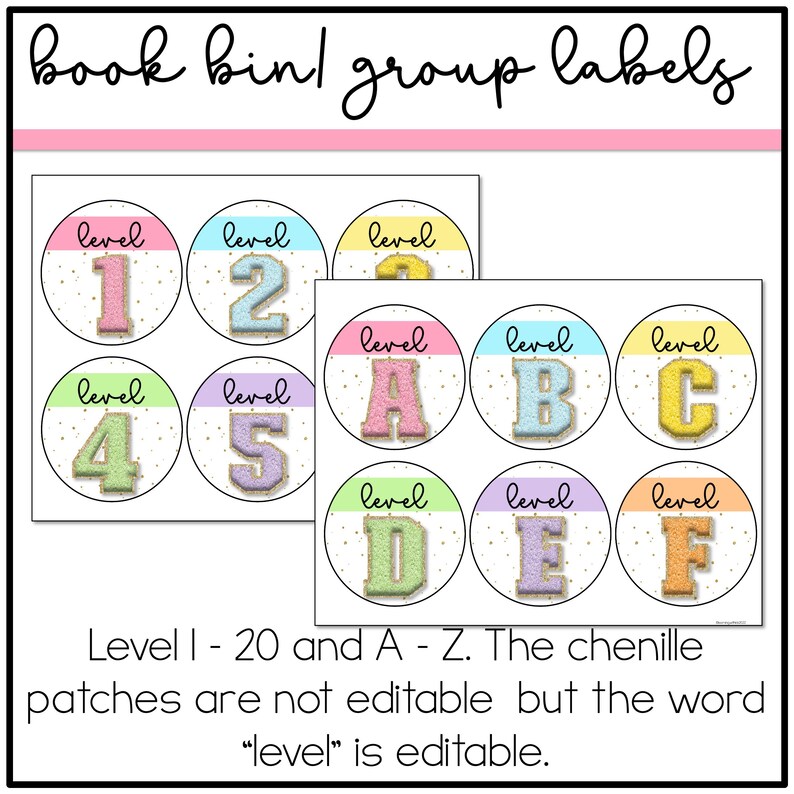Retro Pastel Name Tags Classroom Labels Editable - Etsy
