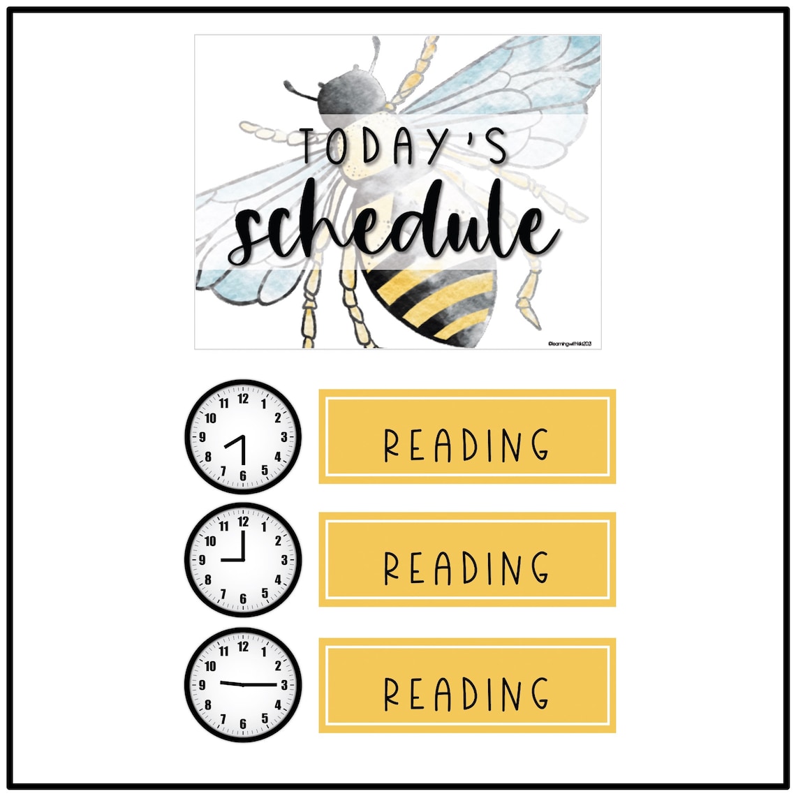 Bee Classroom Decor | Schedule - Etsy