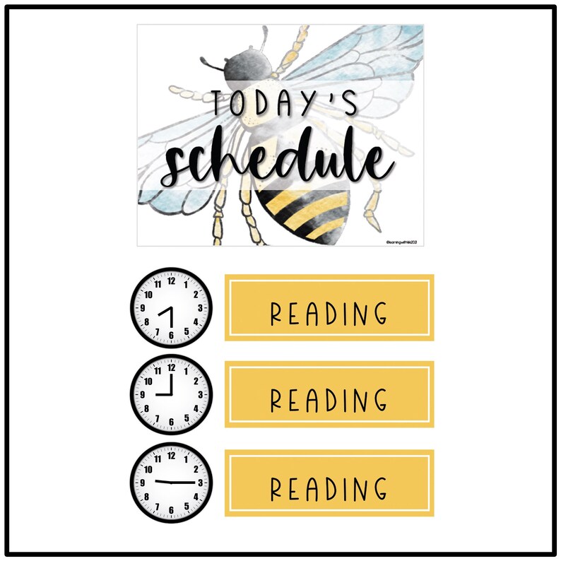 Bee Classroom Decor | Schedule - Etsy