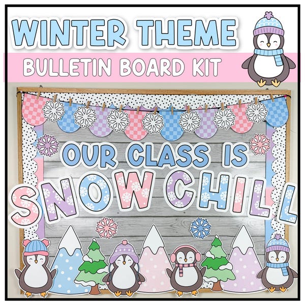 Winter Bulletin Board Kit - Etsy