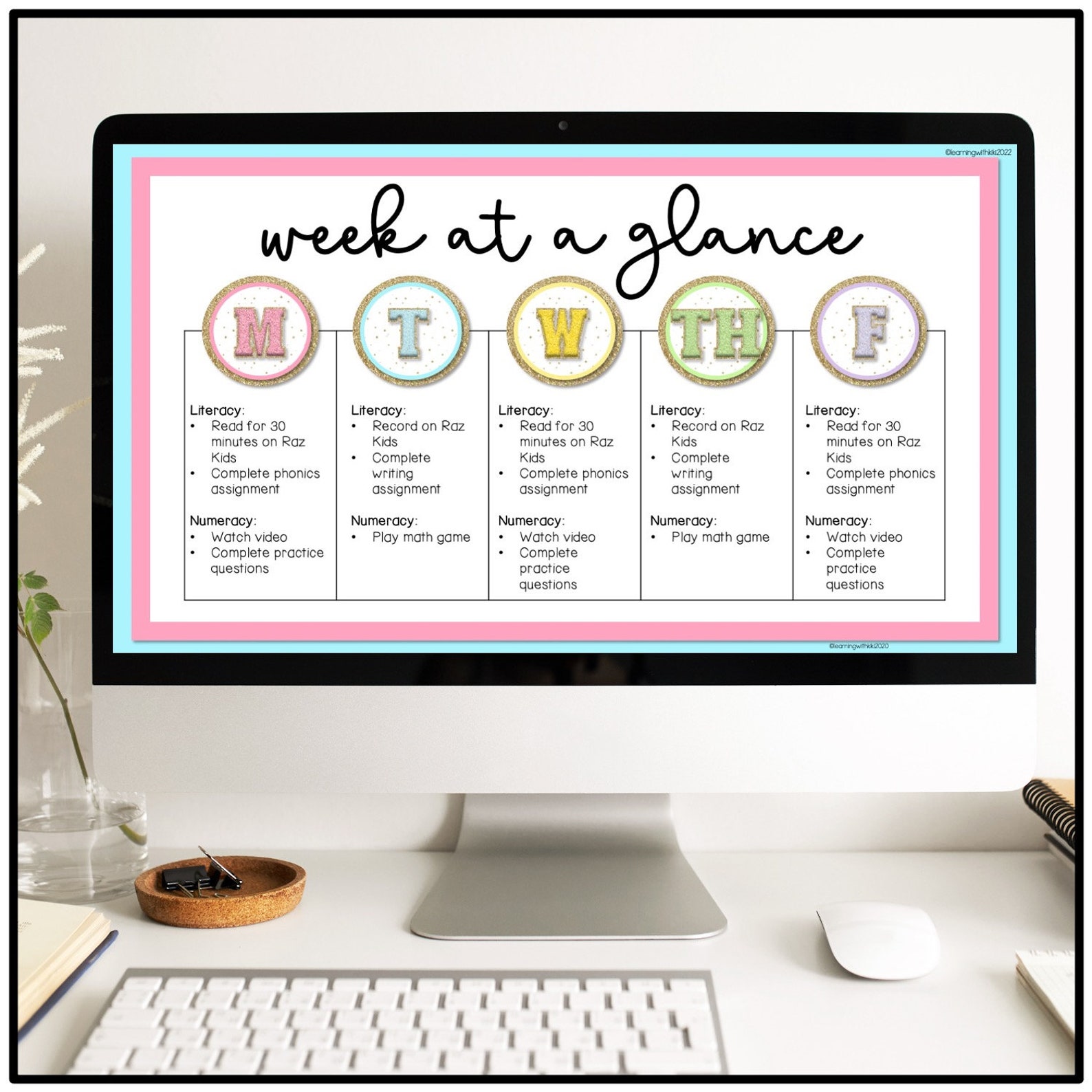 Retro Pastel Slides Template | Happy Classroom Decor - Etsy