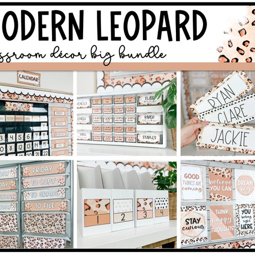 MODERN LEOPARD Birthday Display Cheetah Classroom Decor - Etsy