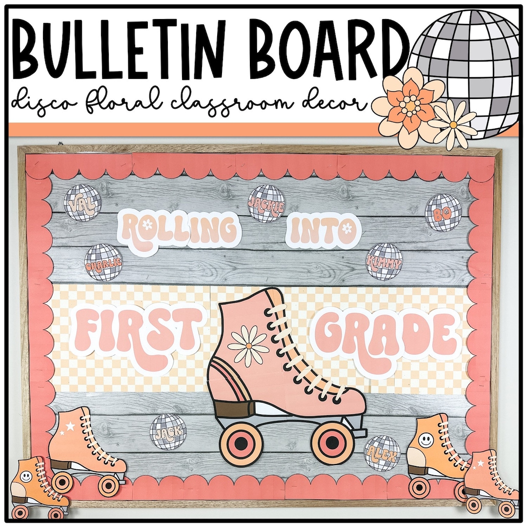 Back to School Bulletin Board, Retro Groovy Bulletin Board, Disco ...