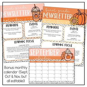 Fall Newsletter Template - Etsy
