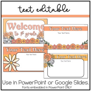 Retro Groovy Powerpoint and Google Slides™ Templates for Teachers With ...