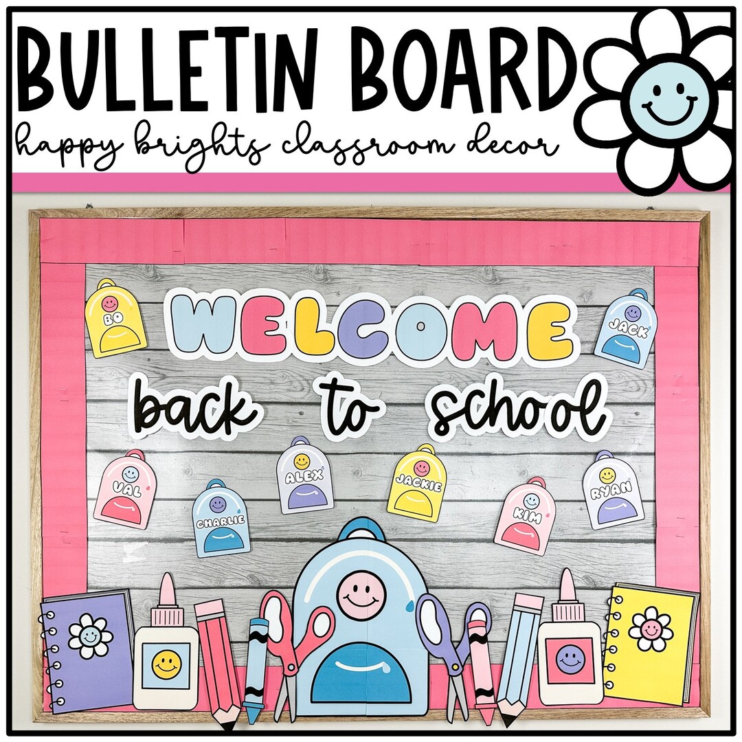 Back to School Bulletin Board, Bright Classroom Decor - Etsy