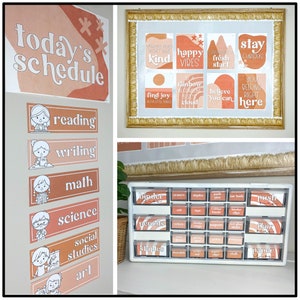 BOHO NEUTRALS Classroom Decor Bundle | Editable | Boho Rainbow - Etsy