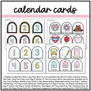 Classroom Calendar Display | Pocket Chart | Composition Notebook ...