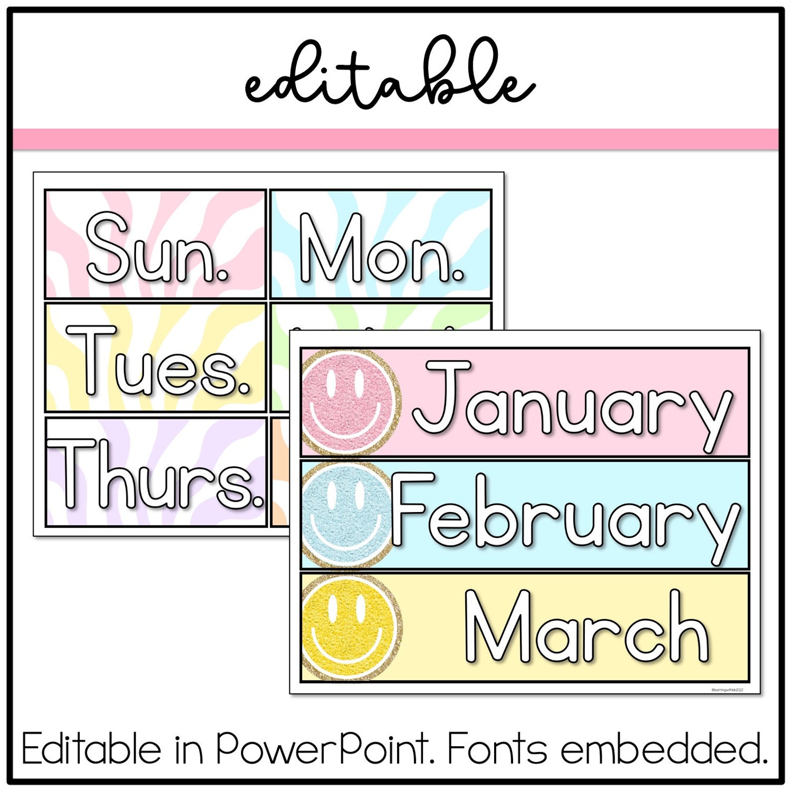 Retro Pastel Flip Calendar Varsity Patch - Etsy